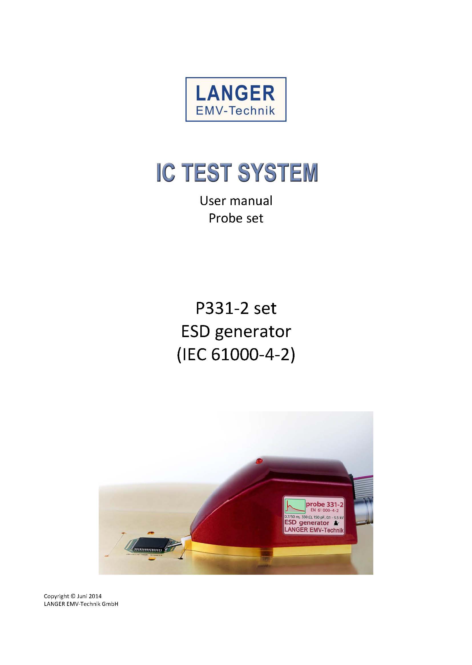 Langer EMV - P331-2 set, ESD Pulse Injection acc. IEC 61000-4-2